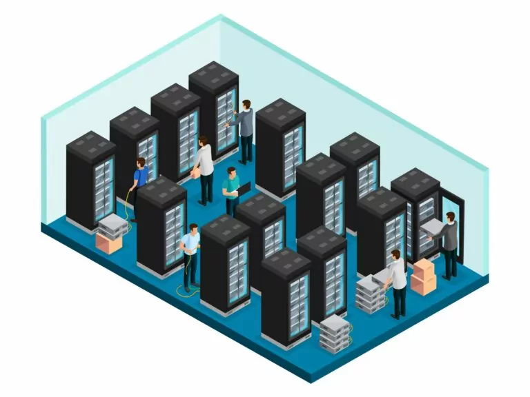 Isometric Datacenter Concept - SOCRadar® Cyber Intelligence Inc.
