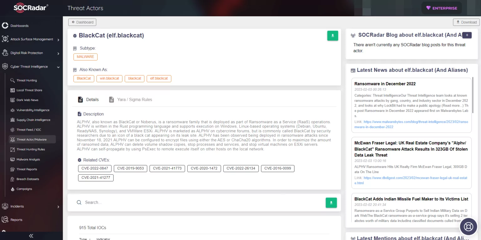 Dark Web Profile: BlackCat (ALPHV) - SOCRadar® Cyber Intelligence Inc. Dark Web Profile: BlackCat (ALPHV) - SOCRadar® Cyber Intelligence Inc.