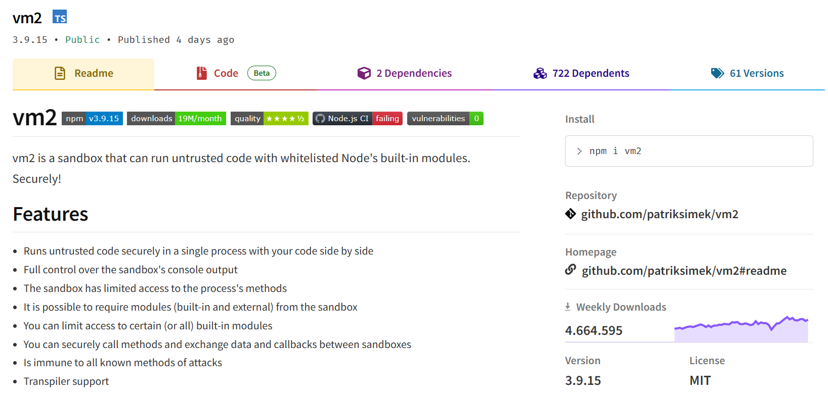 Critical Vulnerability In Vm2 Javascript Sandbox Library Exploit Code 9887