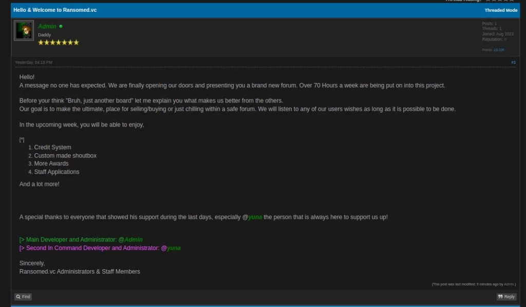 On the Horizon: Ransomed.vc Ransomware Group Spotted in the Wild ...