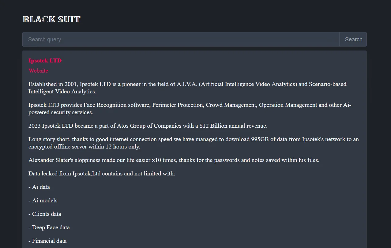Dark Web Profile: BlackSuit Ransomware - Malware News - Malware Analysis, News and Indicators