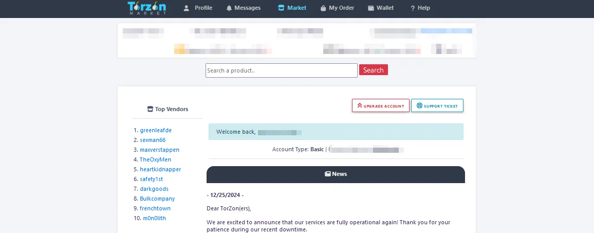 Dark Web Market: Torzon Market - SOCRadar® Cyber Intelligence Inc.