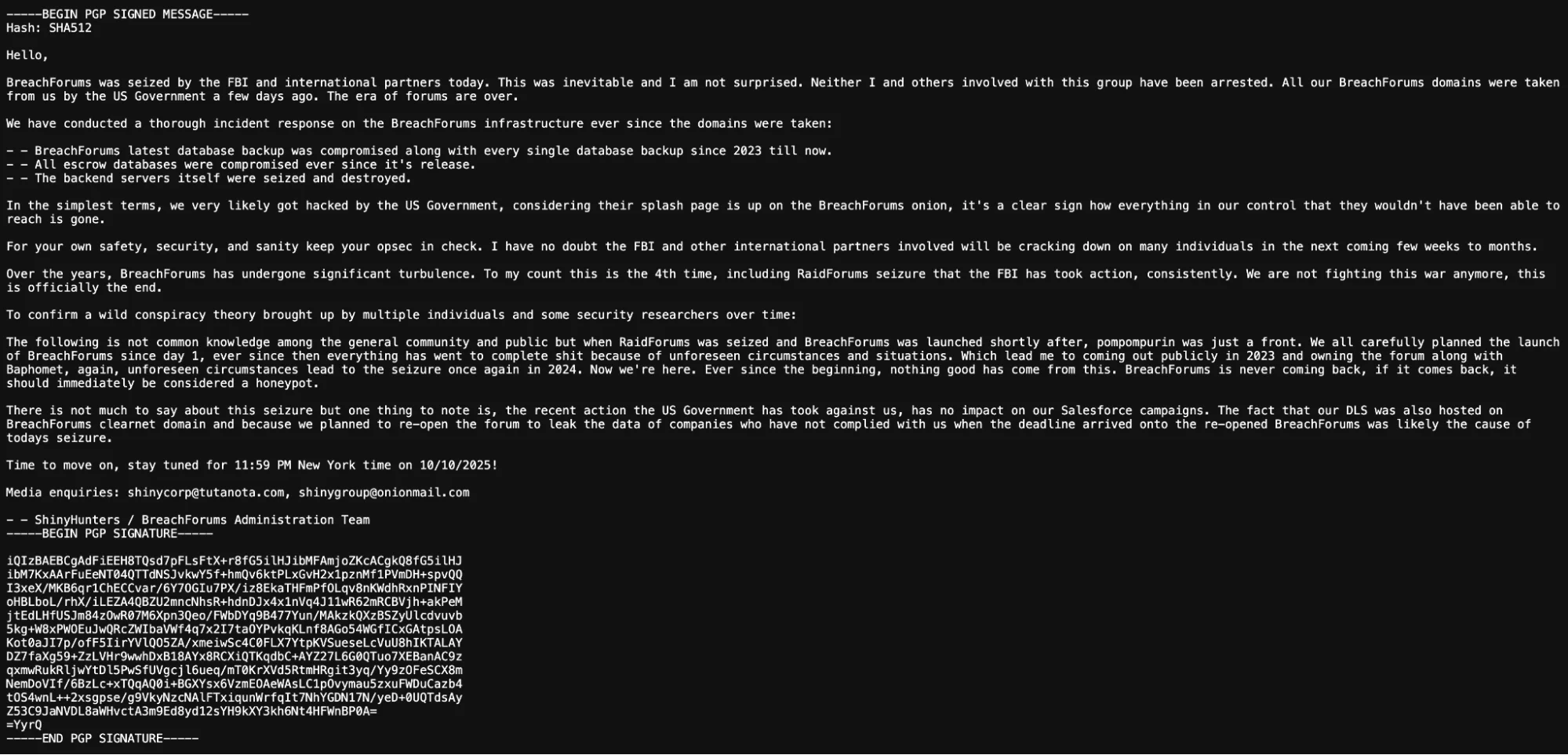 BreachForums Seized (Yes, Again)