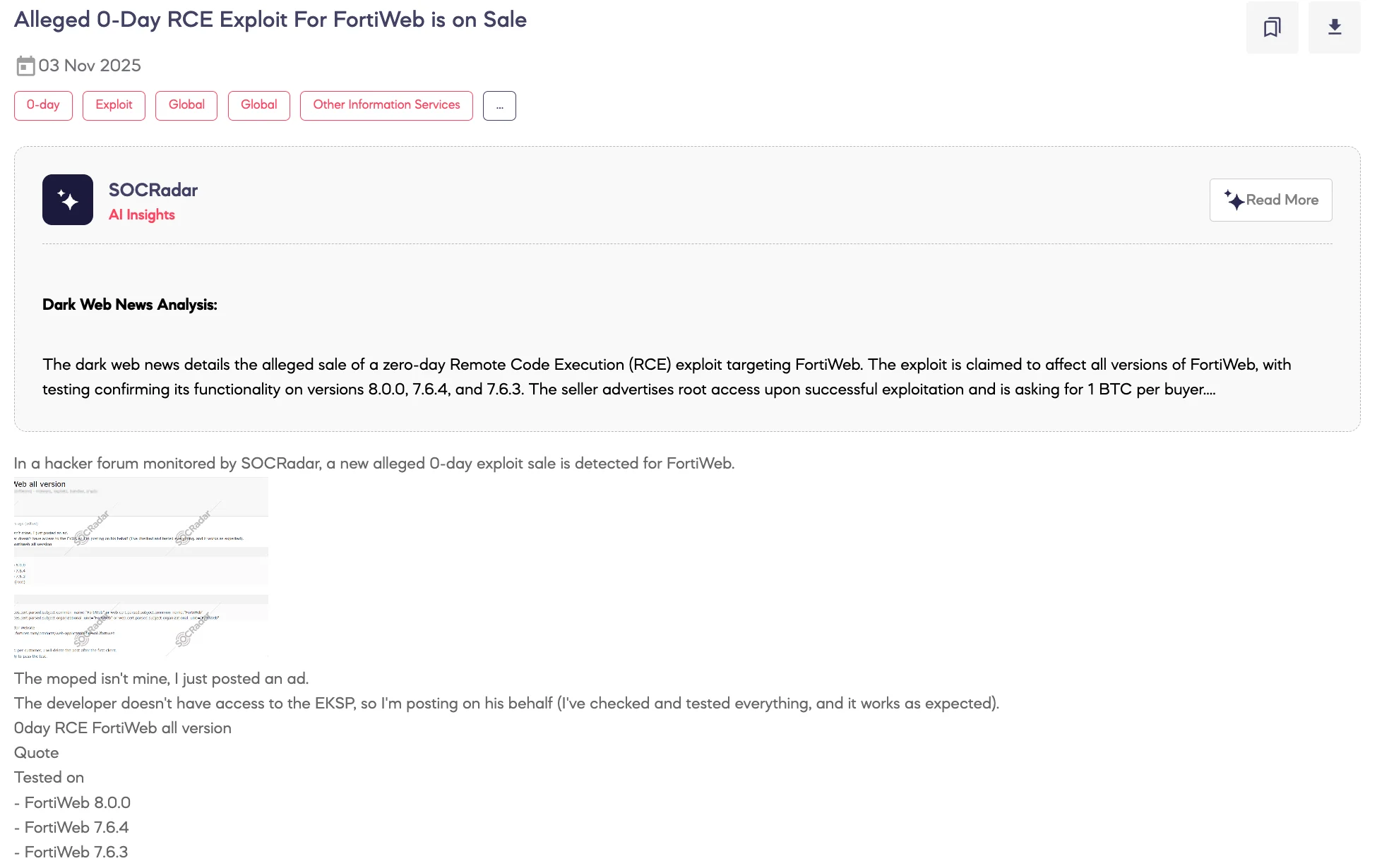 FortiWeb Path Traversal Exploit Actively Targeted: What You Need to Know