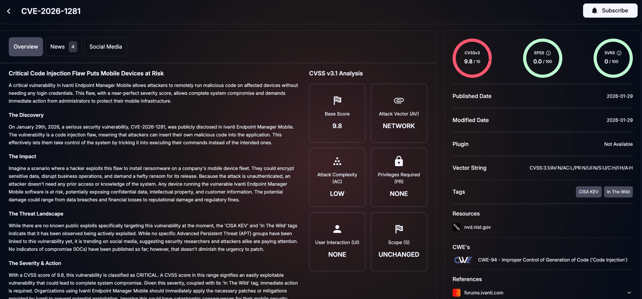 CVE-2026-1281 & CVE-2026-1340: Ivanti EPMM Zero-Day Vulnerabilities ...