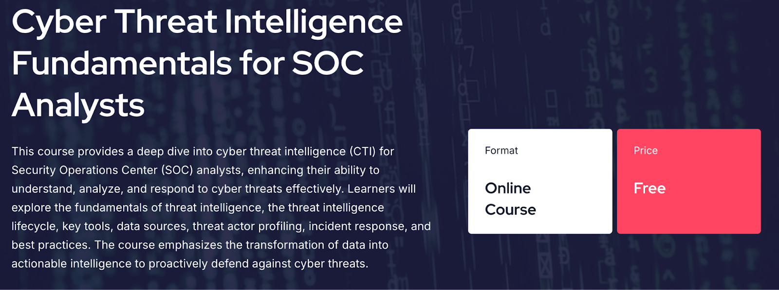 Top 10 Cyber Threat Intelligence Trainings