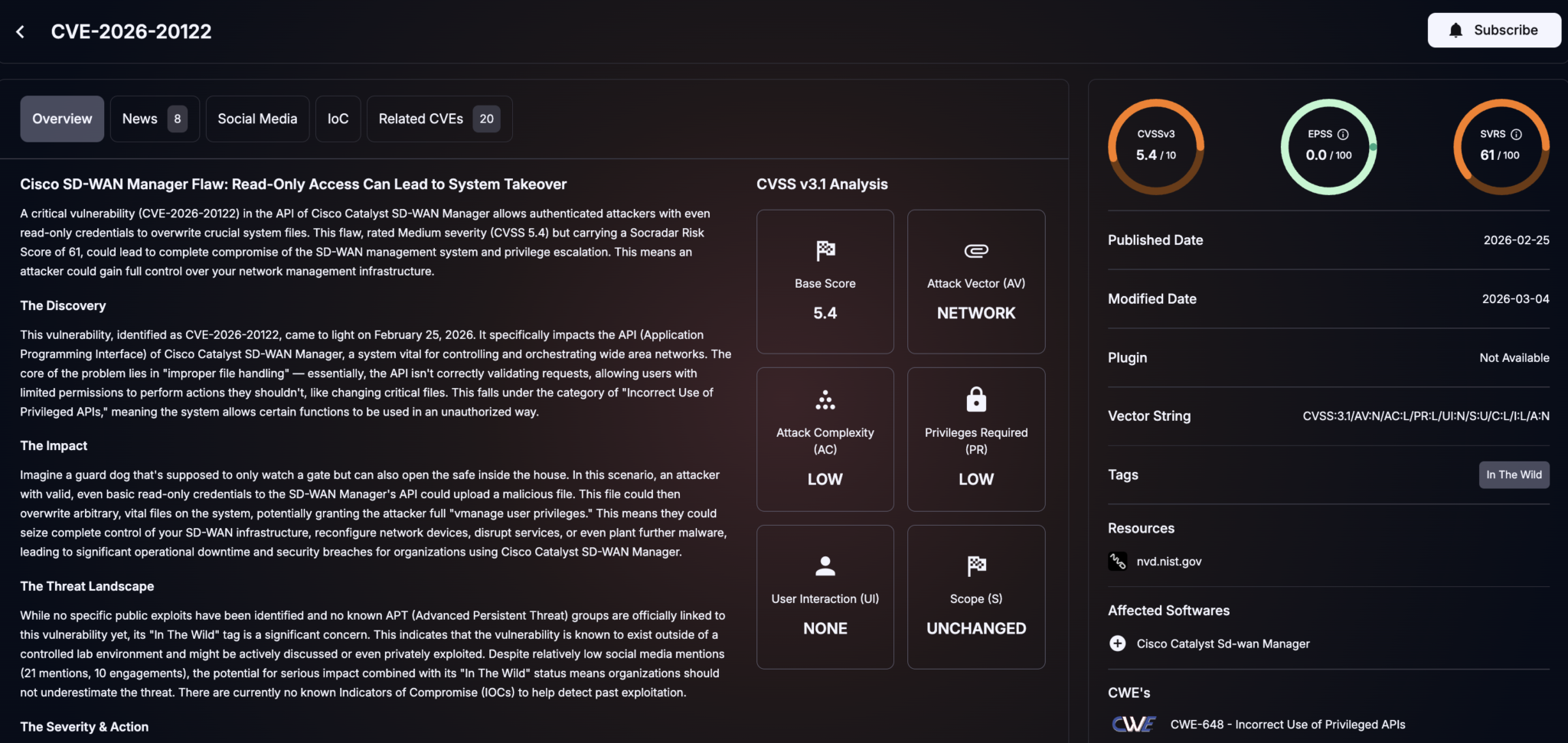 Cisco Catalyst SD-WAN Manager (CVE-2026-20122 & CVE-2026-20128) Flaws ...